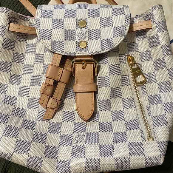 Louis Vuitton | Bags | Louis Vuitton Backpacksperone Bb Damier Azur ...